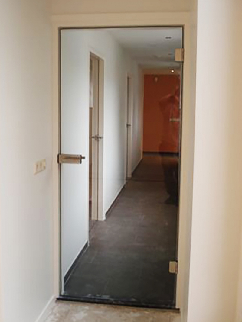 Glazen binnendeur op maat | RVS | Meester in Glas